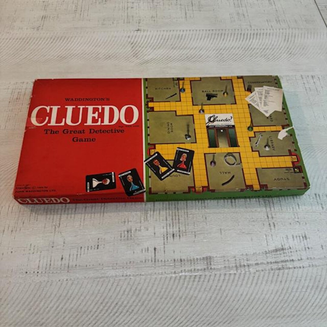 Rare Vintage 1965 Waddington s Cluedo Etsy Rare Vintage 1965 Waddington s Cluedo Etsy