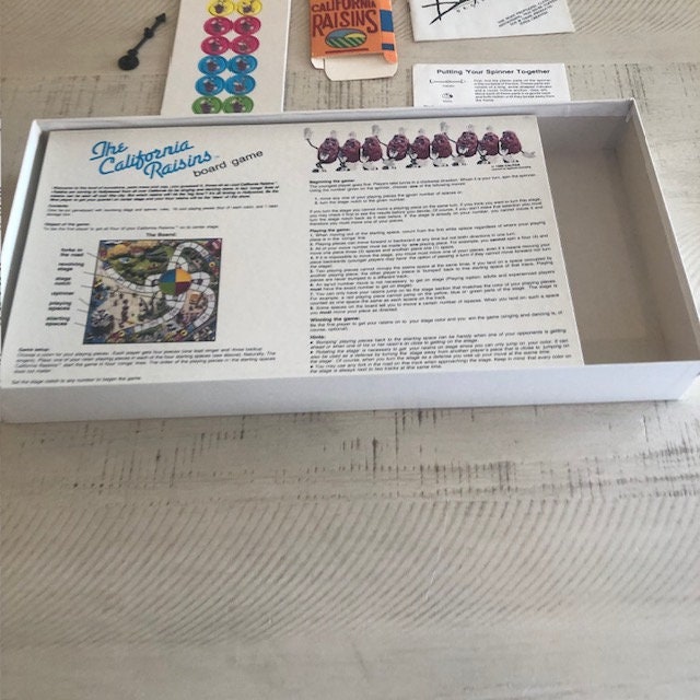 Vintage 1987 Calrab the California Raisins Board Game - Etsy
