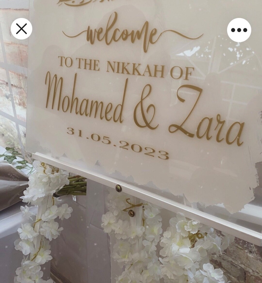 A2 Size Welcome Entrance Sign, Personalised Nikkah/wedding Vinyl ...