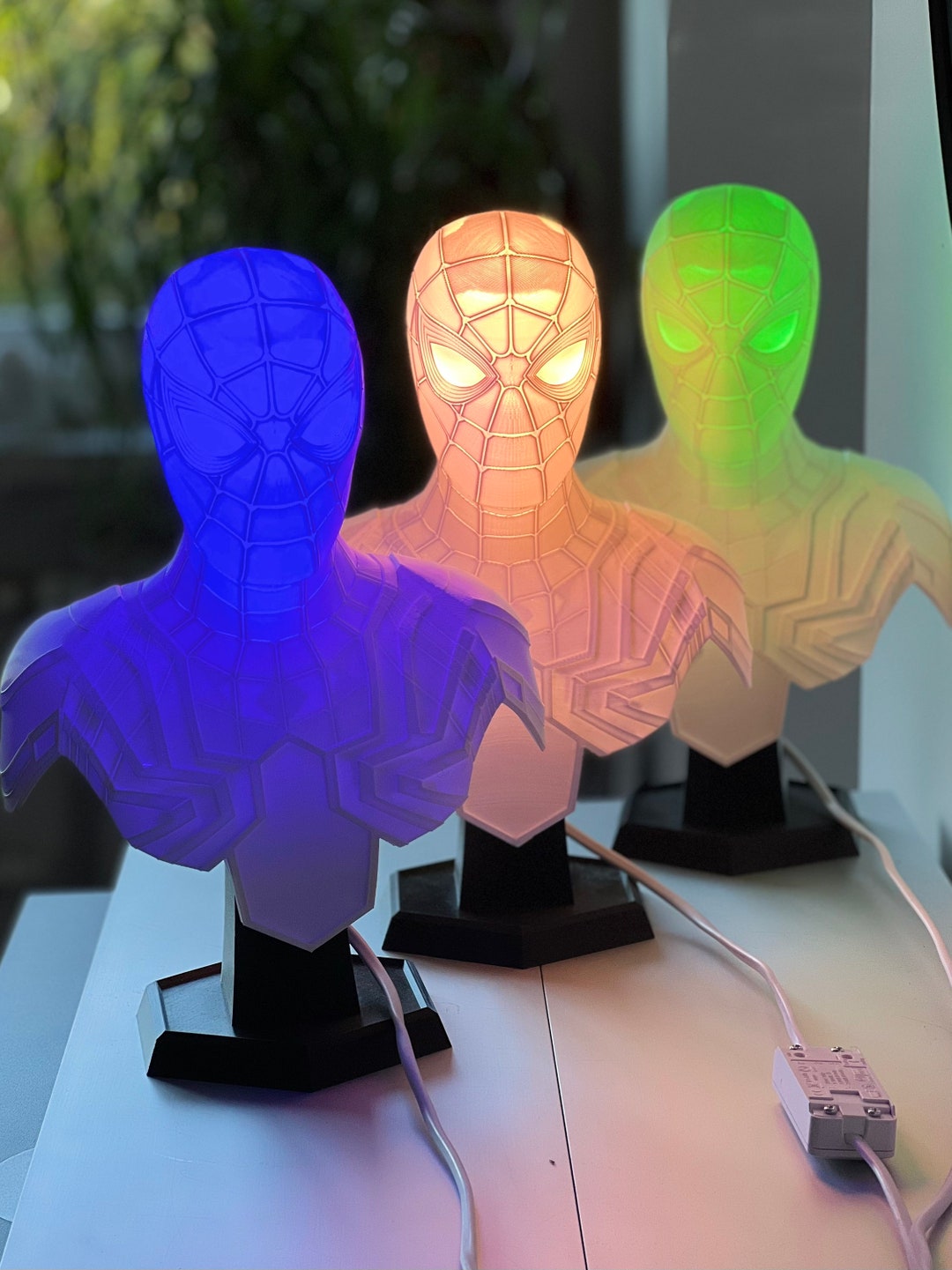 Spider-man Table Lamp Spiderman Statue Gift 3D Printed - Etsy