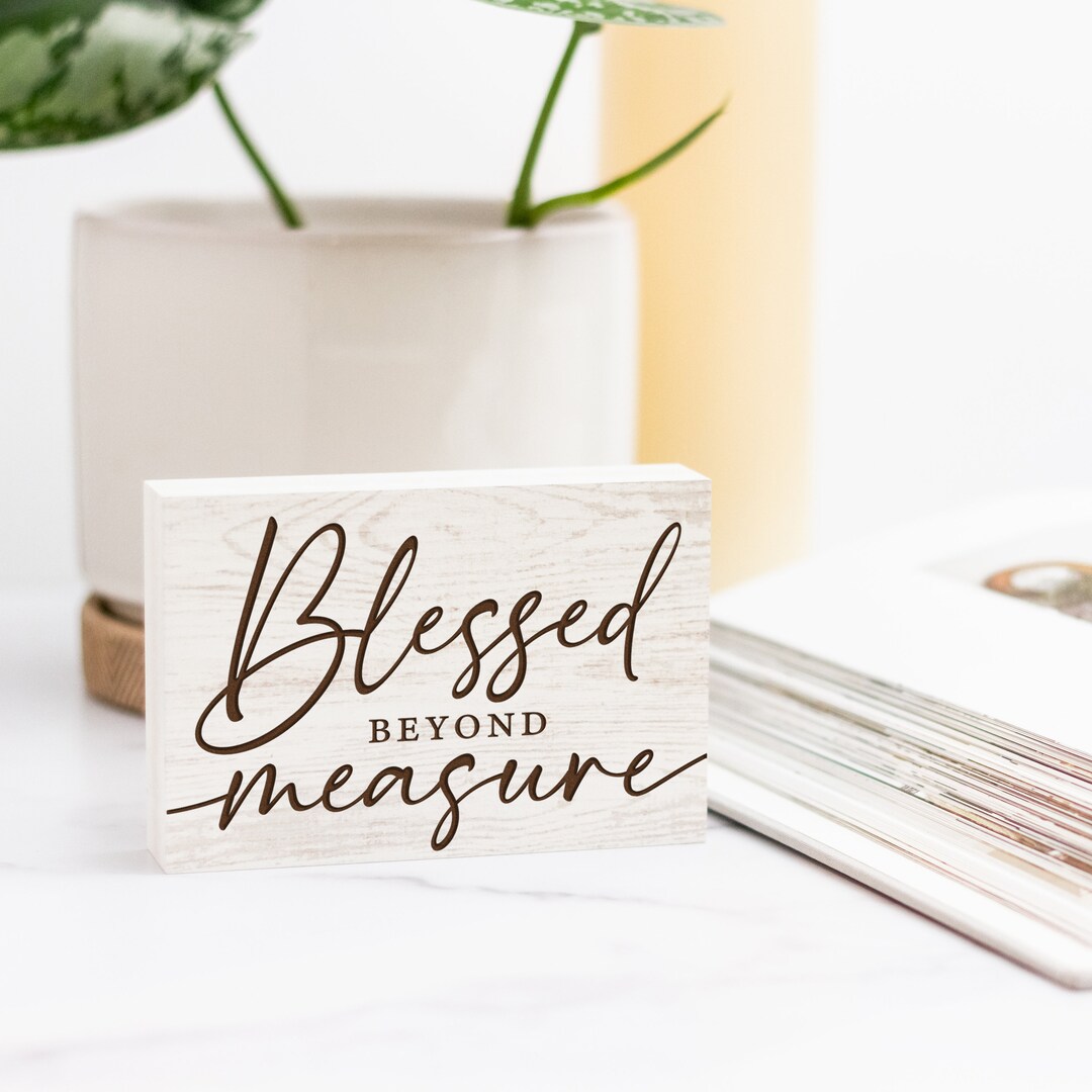 Blessed Beyond Measure Block Sign - Etsy
