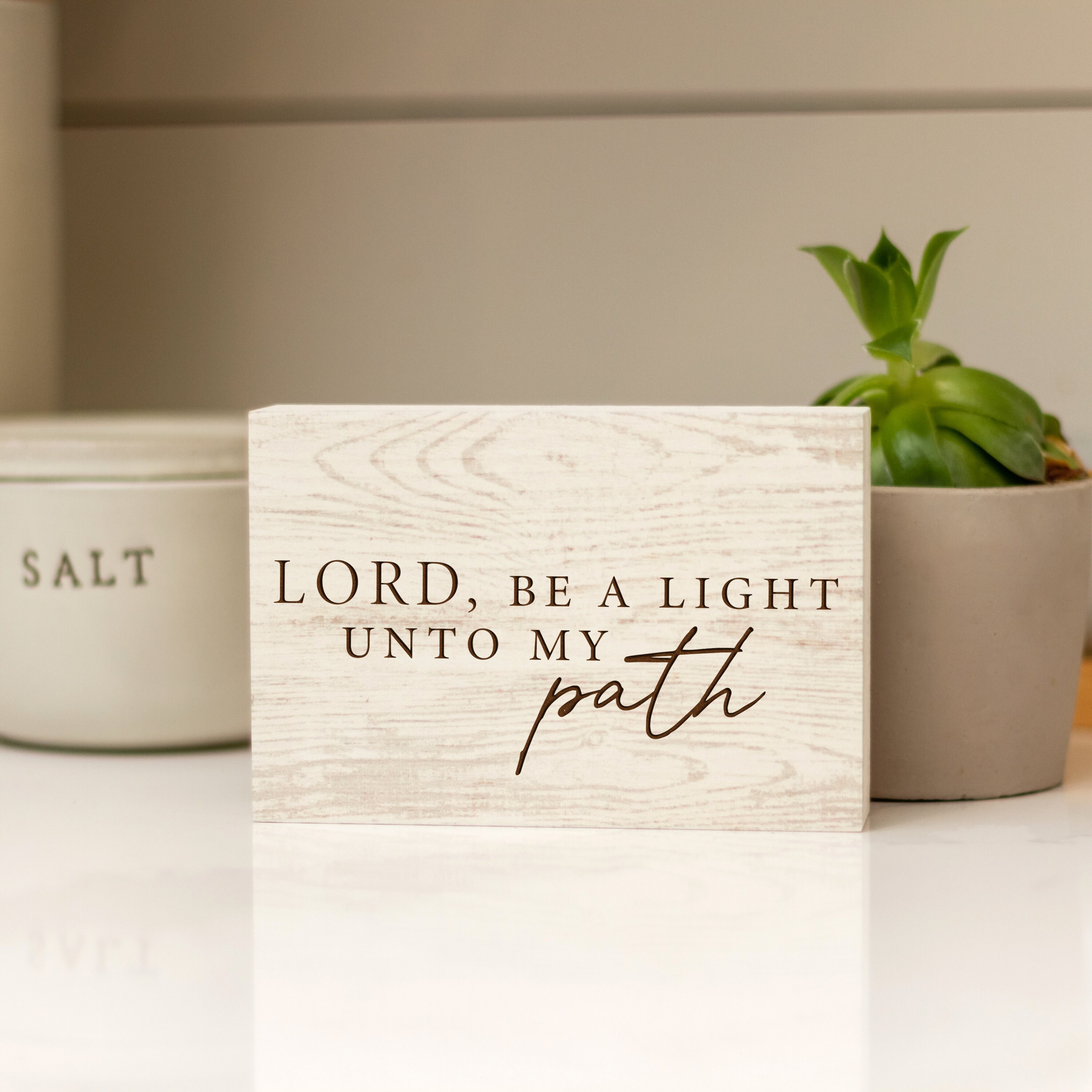 Lord, Be A Light Unto My Path Block Sign - Etsy