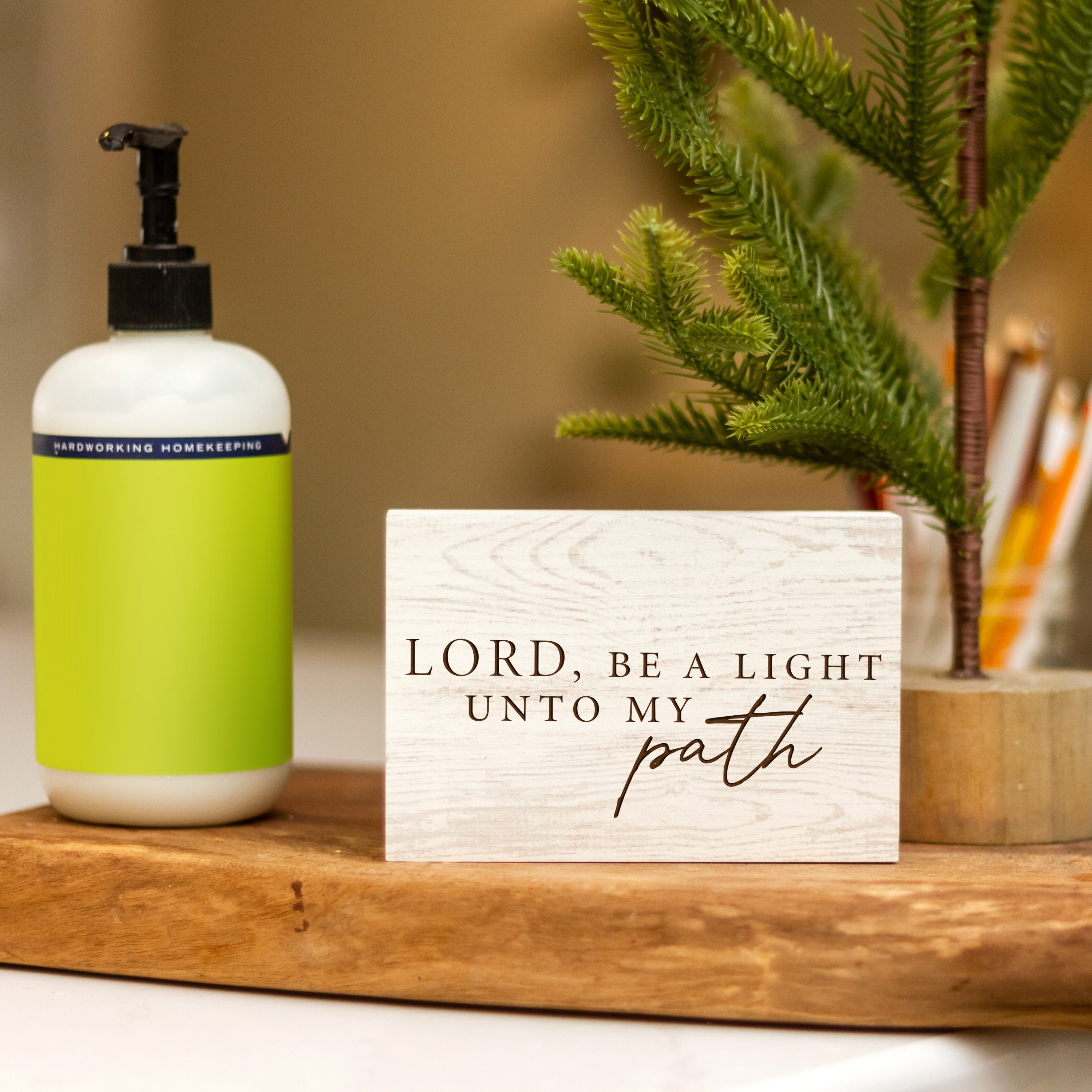 Lord, Be A Light Unto My Path Block Sign - Etsy