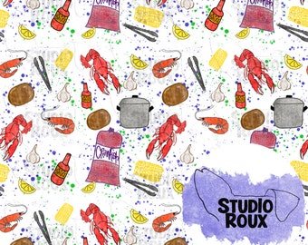 Seamless Crawfish Design PNG Digital Download - Crawfish Sublimation ...