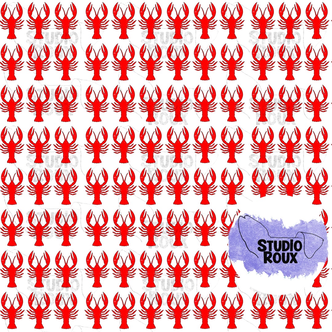 Seamless Crawfish Design PNG Digital Download - Crawfish Sublimation ...