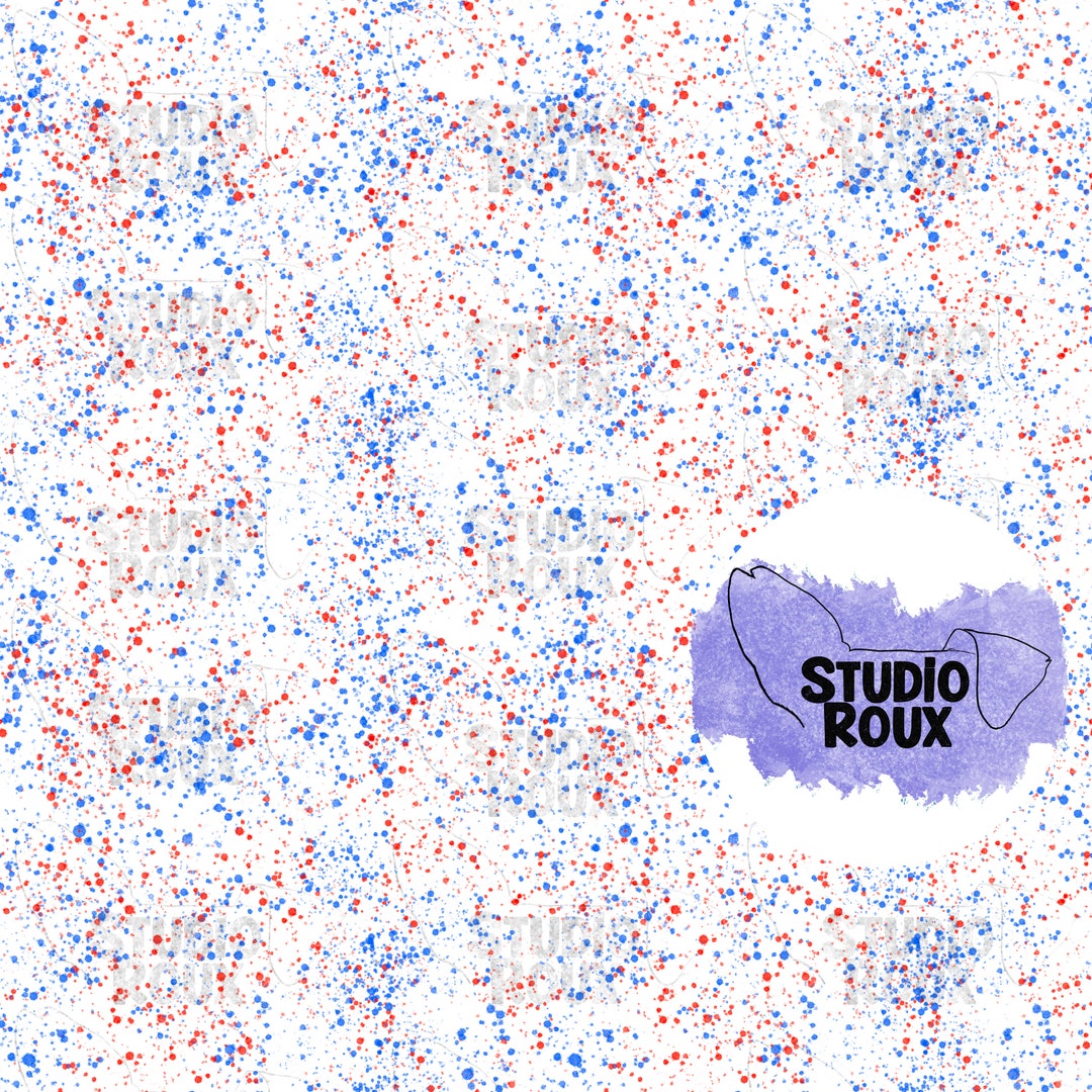 Seamless Red White Blue Splatter Design PNG Digital Download - Usa ...