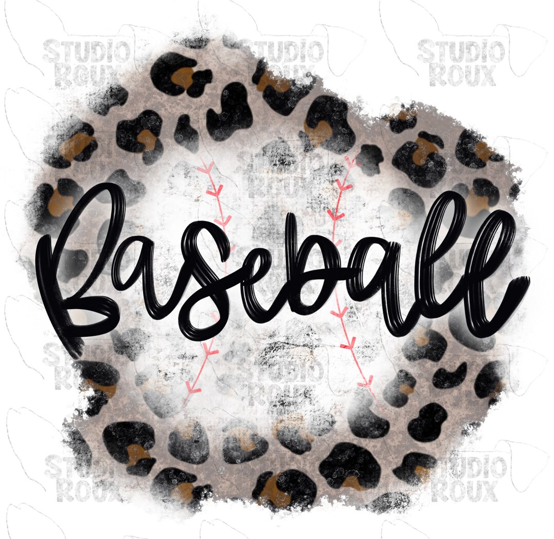 Baseball Distressed Leopard PNG Digital Download - Baseball Sublimation ...