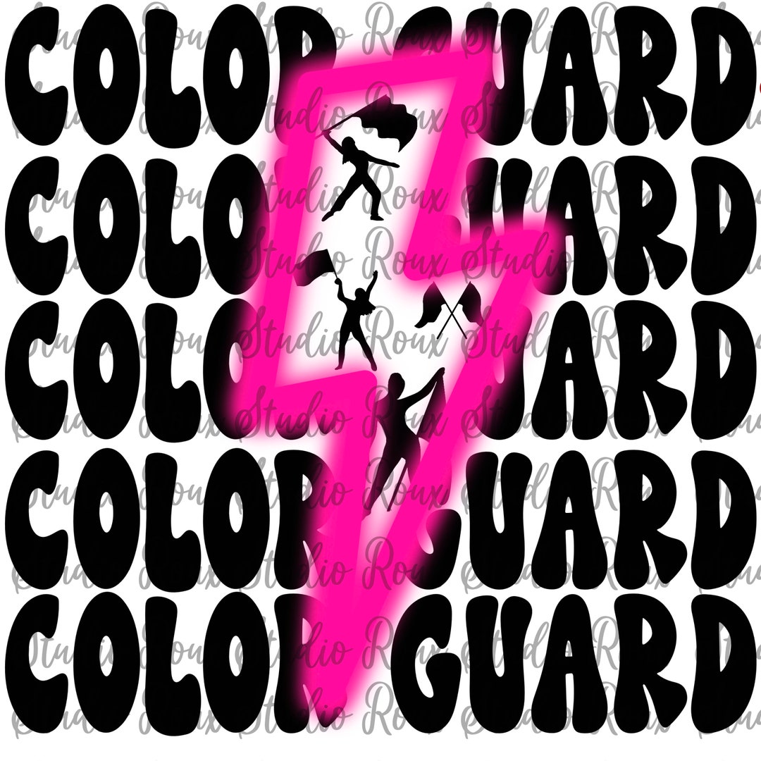 Color Guard Lightning Bolt Pink PNG - Etsy