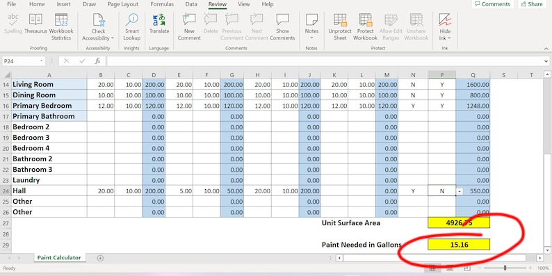 Paint Calculator | Excel Paint Calculator | Property Management ...