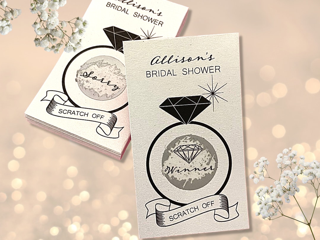 Diamond Ring Scratch off Game, Bridal Shower Scratcher Game - Etsy