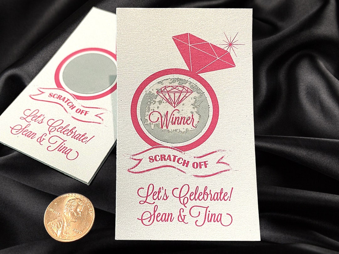 Diamond Ring Scratch off Game, Bridal Shower Scratcher Lottery Game - Etsy