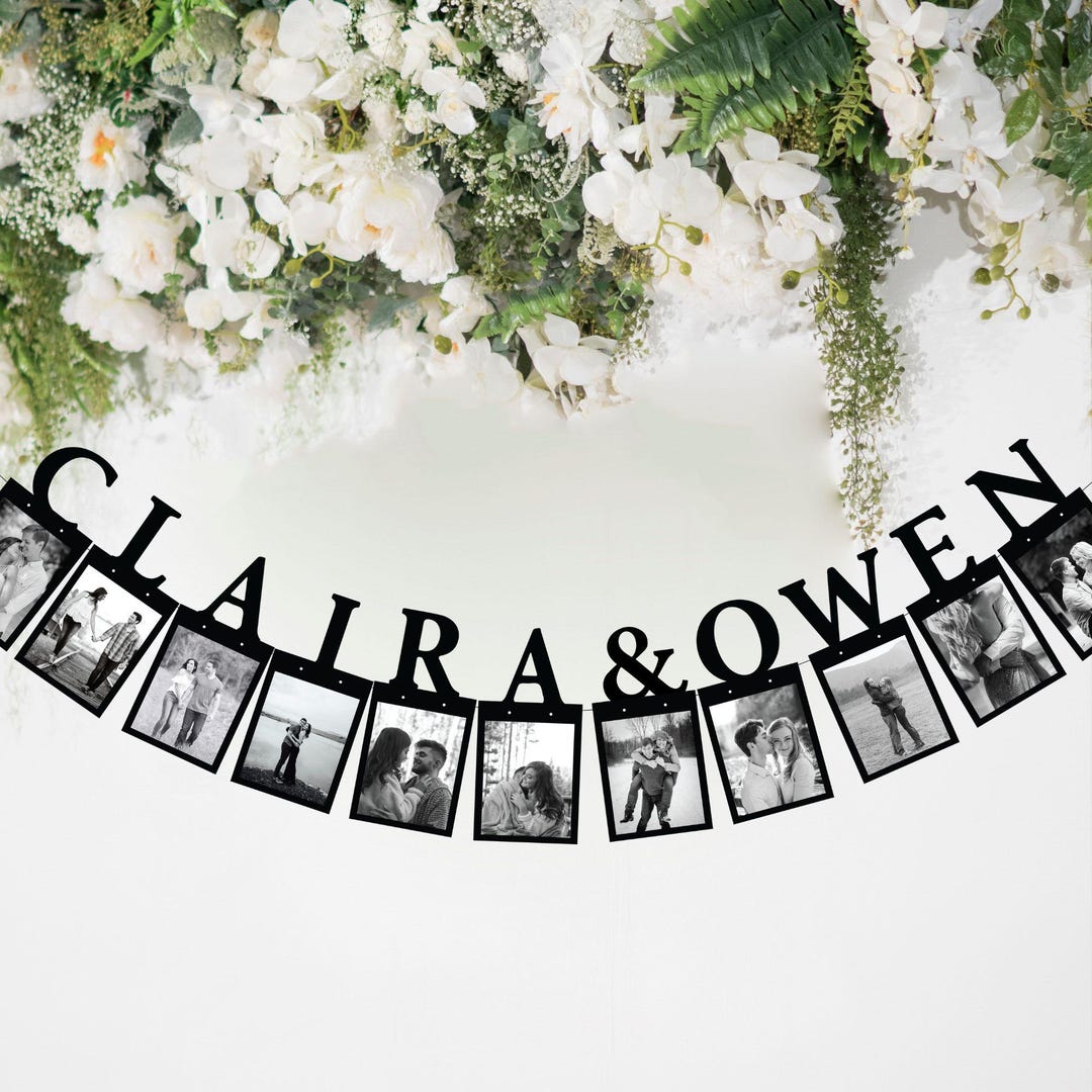 First Name Photo Banner / Bachelorette Party Decorations / Bridal ...
