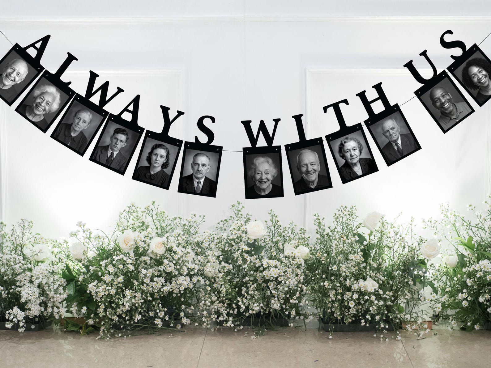 In Loving Memory Photo Banner Memorial Tribute Display for Wedding ...