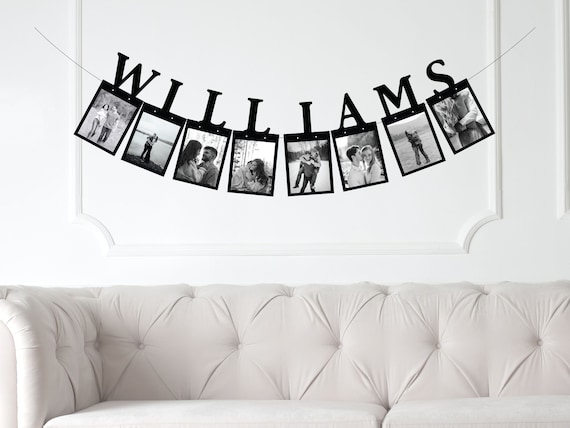 Last Name Photo Banner / Bachelorette Party Decorations / - Etsy