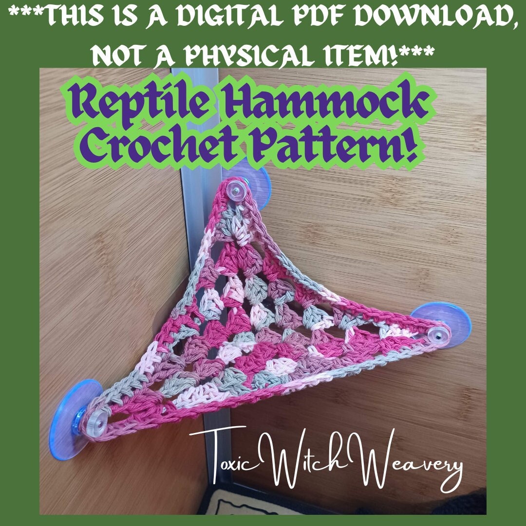 Reptile Corner Hammock Crochet Pattern by Toxic Witch Weavery - Etsy