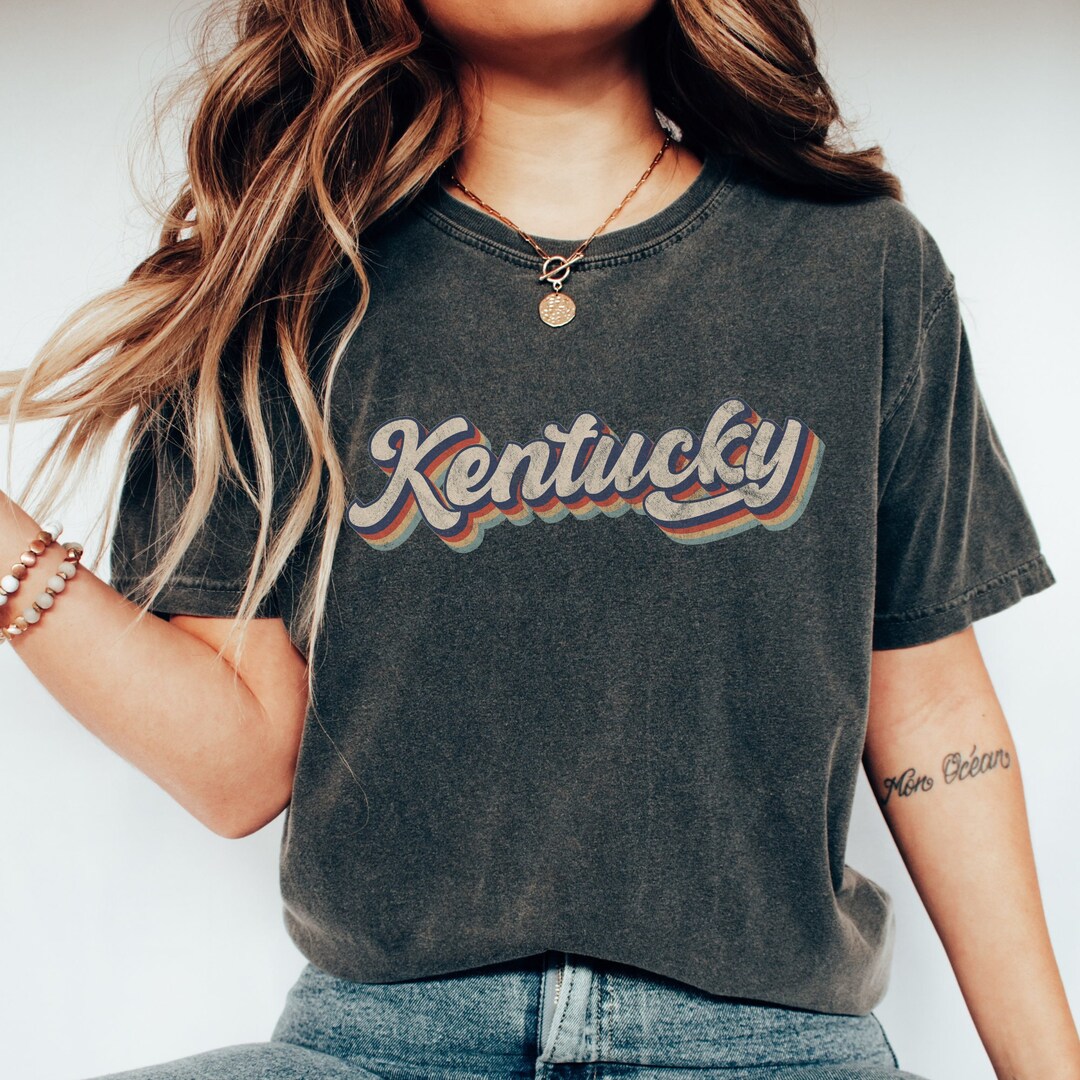 Kentucky Retro Script Comfort Colors Vintage Inspired T-shirt, Kentucky ...