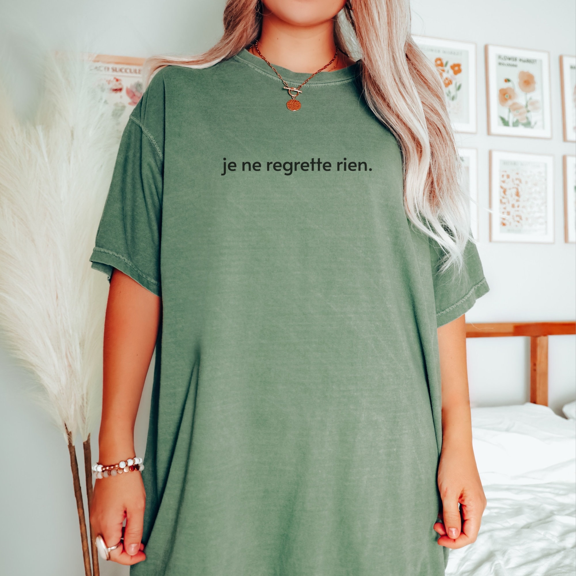 Je Ne Regrette Rien Comfort Colors® Unisex T-shirt, French Saying Shirt ...