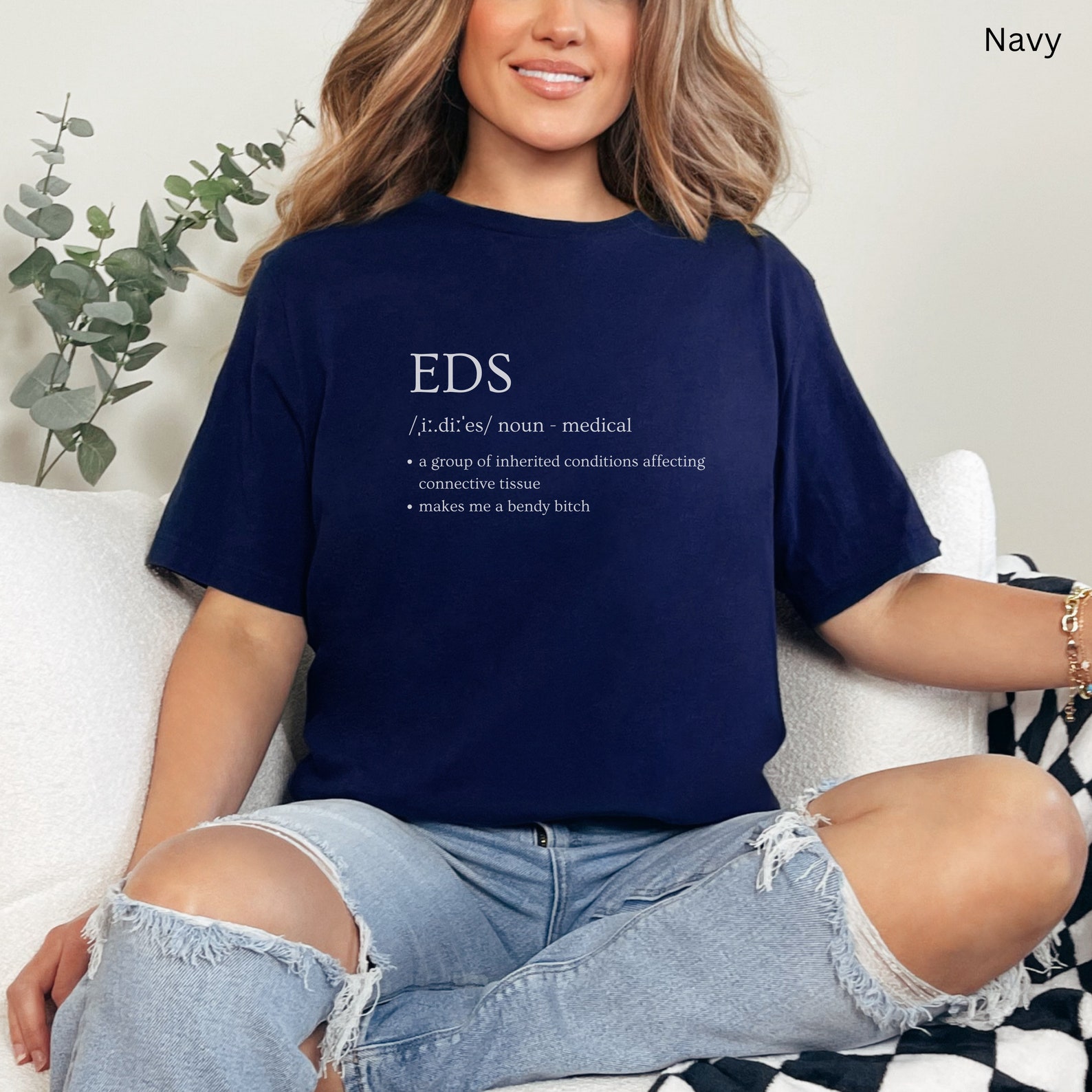 EDS Definition T-shirt, Bendy Bitch Tee, Ehlers Danlos Shirt, Chronic ...