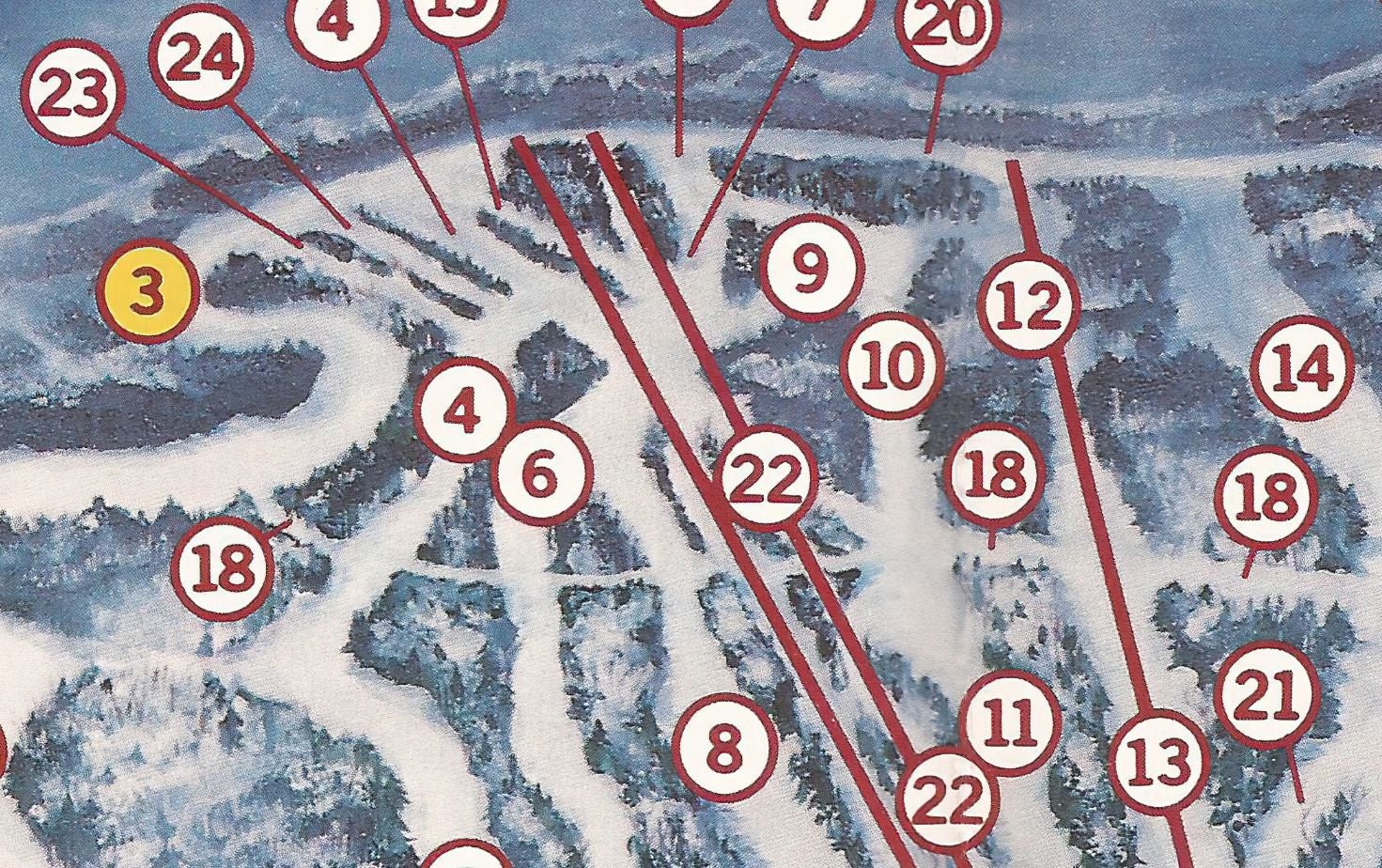 1985 WINDHAM MOUNTAIN Ski Trail Map Ski Home Decor, Ski Lodge Wall ...