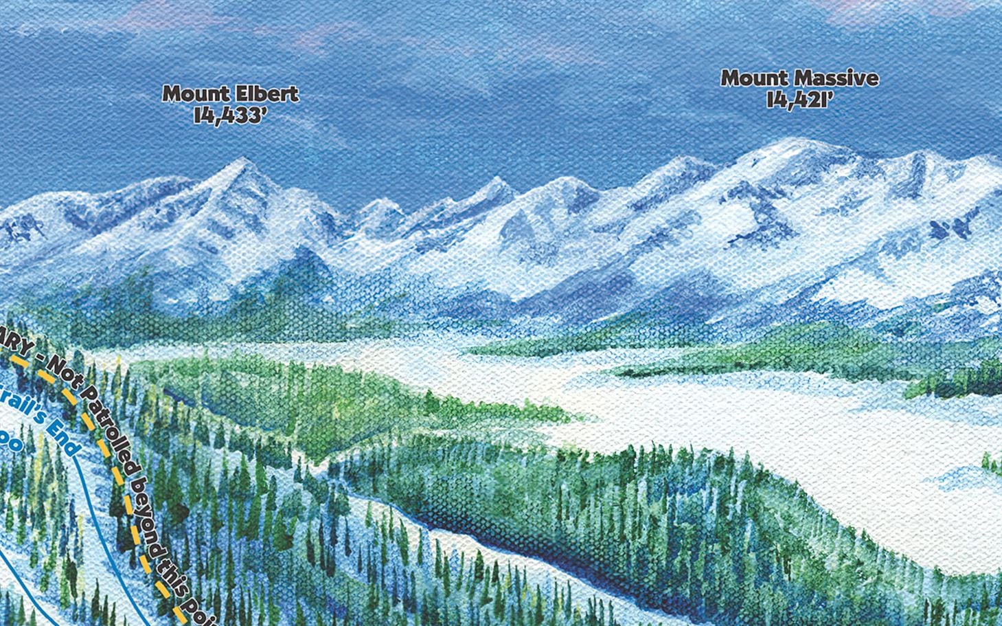 2021 COOPER / CHICAGO RIDGE Ski Trail Map Ski Home Decor - Etsy