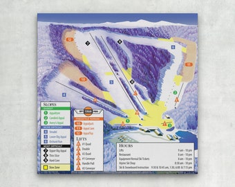 2023 WISP RESORT Ski Trail Map Ski Home Decor, Ski Lodge Wall Decor ...