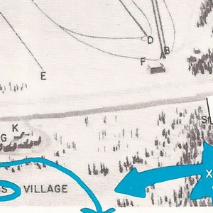 1985 WHITE PASS Ski Trail Map - Ski Home Decor, Ski Lodge Wall Decor ...