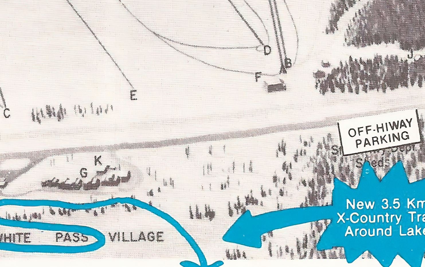 1985 WHITE PASS Ski Trail Map - Ski Home Decor, Ski Lodge Wall Decor ...