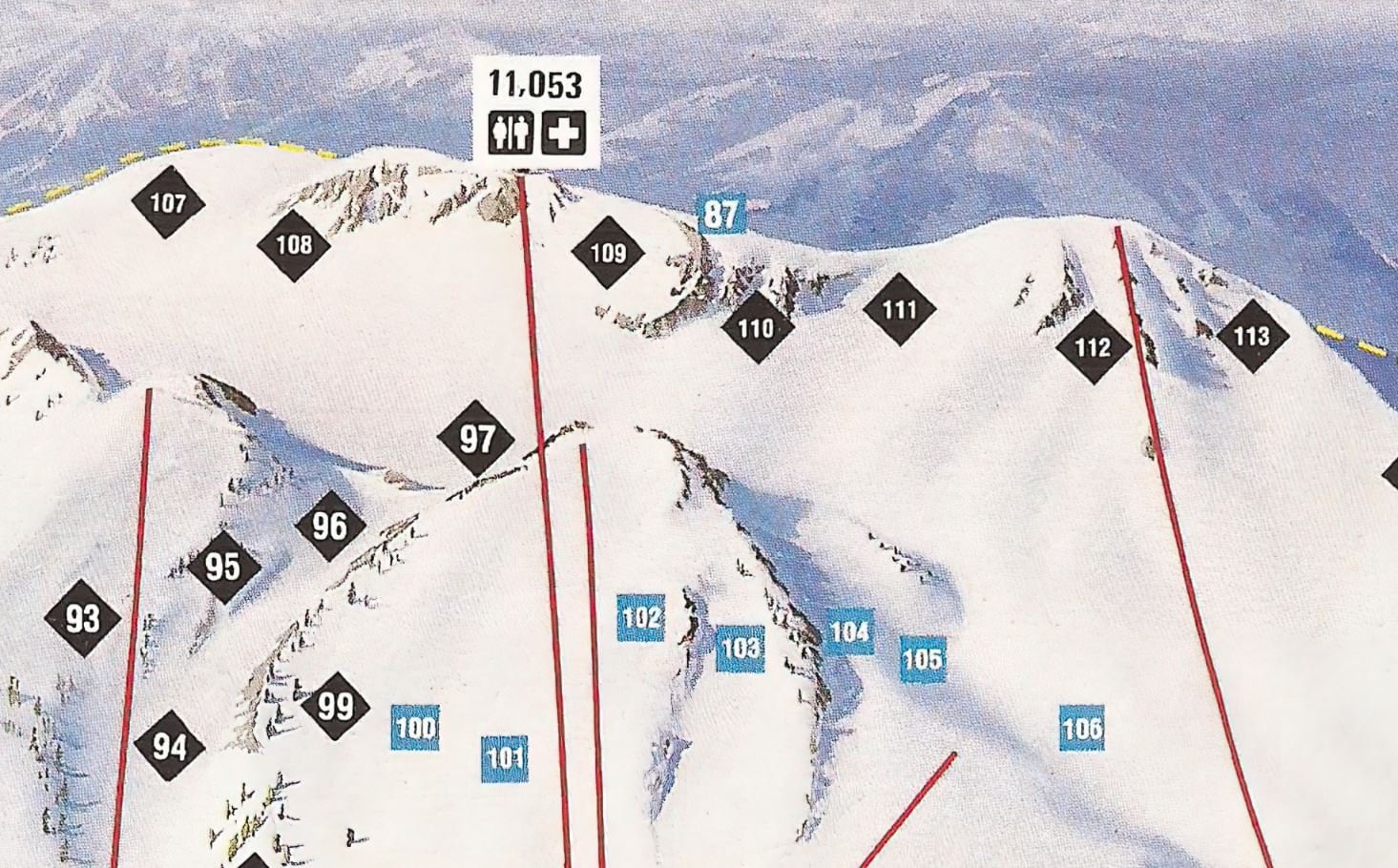 1991 MAMMOTH MOUNTAIN Ski Trail Map Ski Map Ski Art Ski - Etsy