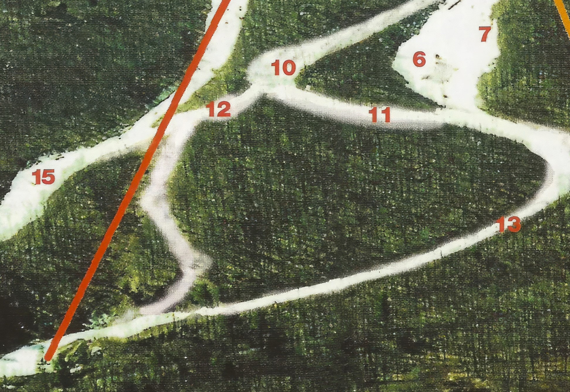 1990 SKI BIG BEAR Ski Trail Map Masthope, P.A. ski Home Decor, Ski ...