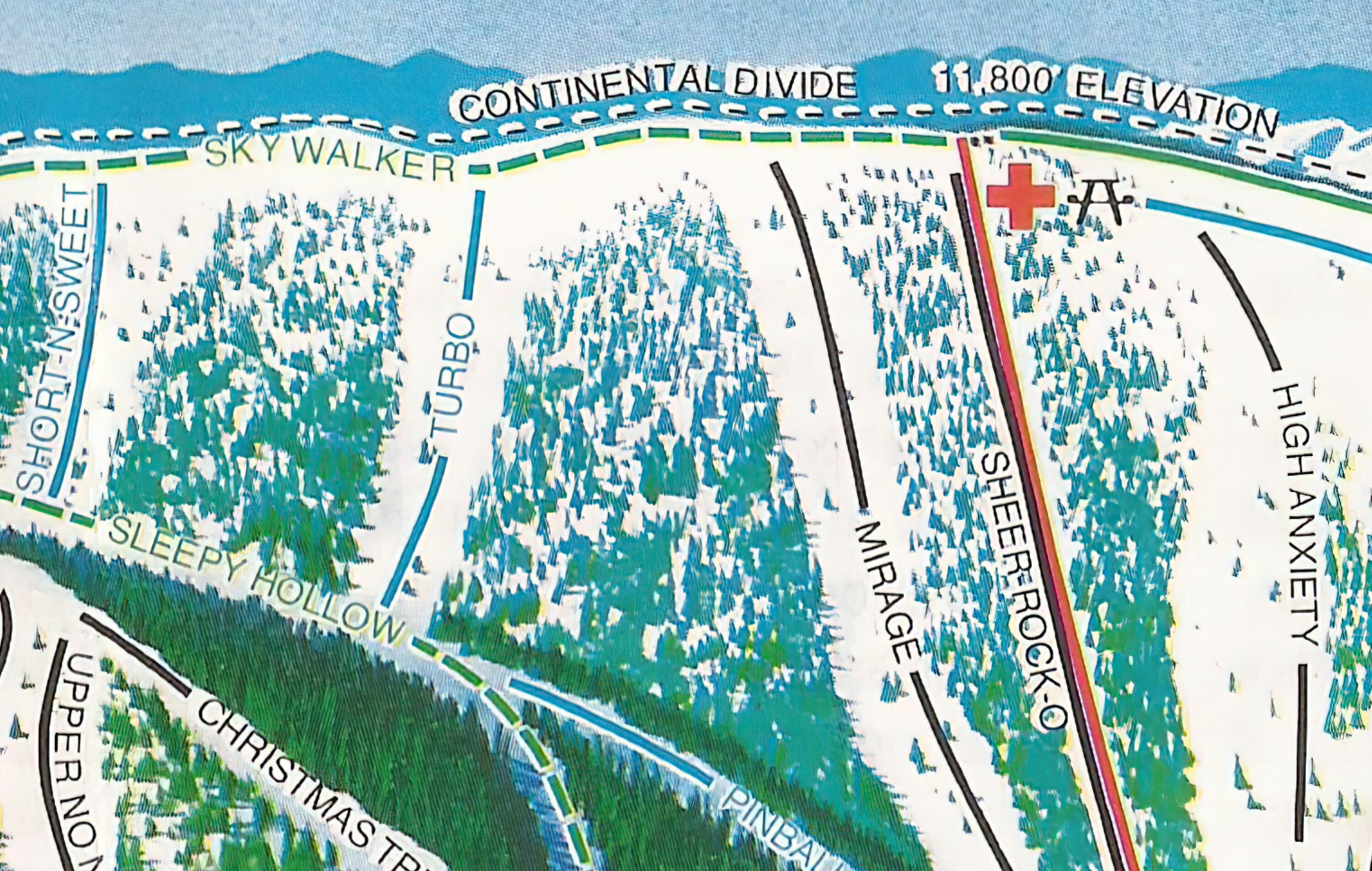 1984 MONARCH MOUNTAIN Ski Trail Map Ski Map, Ski Art, Ski Decor, Ski ...