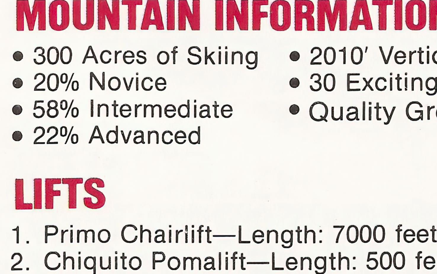 1984 SUNLIGHT MOUNTAIN RESORT Ski Trail Map Ski Home Decor, Ski Lodge ...