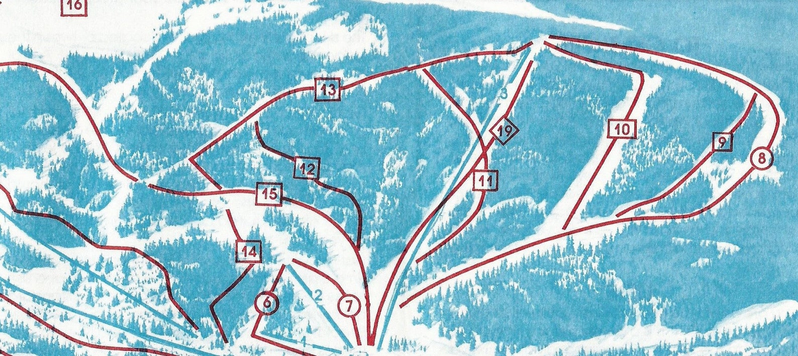 1982 WOLF CREEK Ski Area Ski Trail Map - Ski Home Decor, Ski Lodge Wall ...