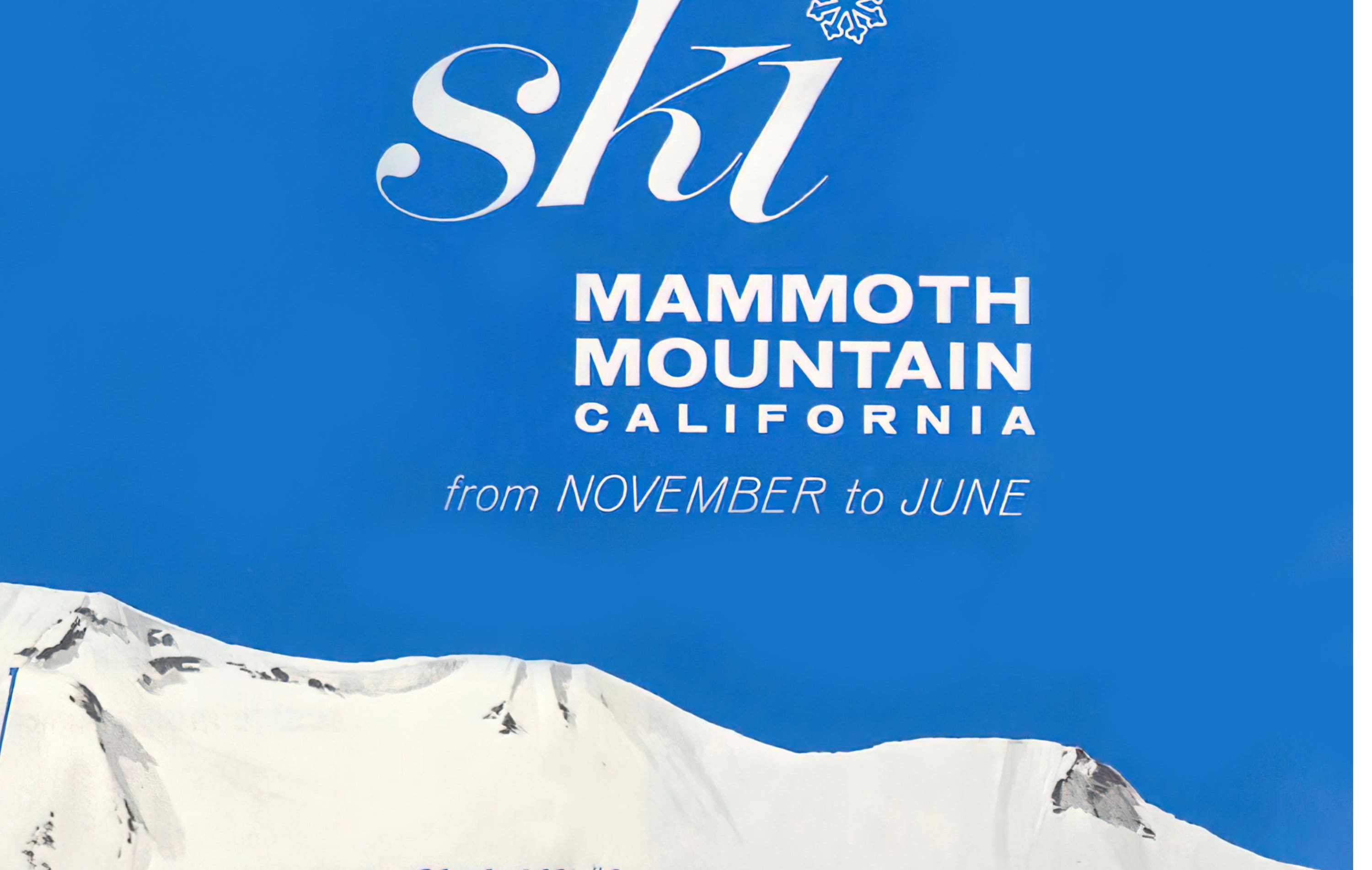 1965 MAMMOTH MOUNTAIN Ski Trail Map - Ski Map, Ski Art, Ski Decor, Ski ...