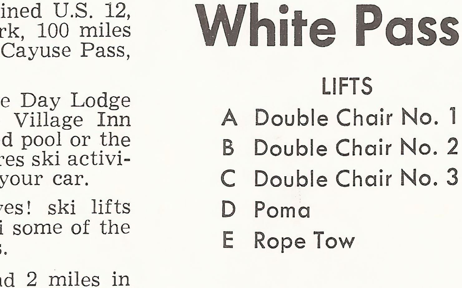 1985 WHITE PASS Ski Trail Map - Ski Home Decor, Ski Lodge Wall Decor ...