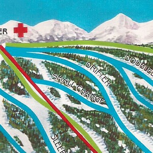 1984 GRANBY RANCH Ski Trail Map - Ski Home Decor, Ski Lodge Wall Decor ...