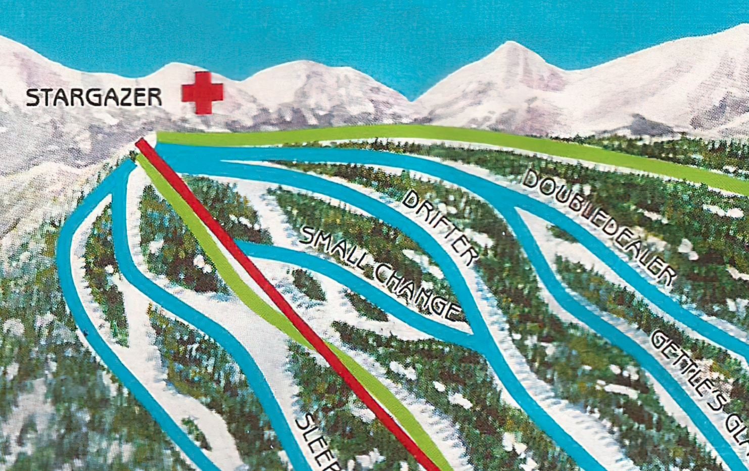 1984 GRANBY RANCH Ski Trail Map - Ski Home Decor, Ski Lodge Wall Decor ...