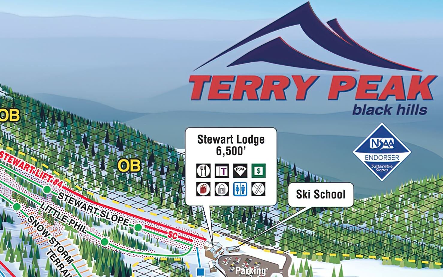 2021 Terry Peak Ski Trail Map - Vintage Ski Lodge Decor - Etsy