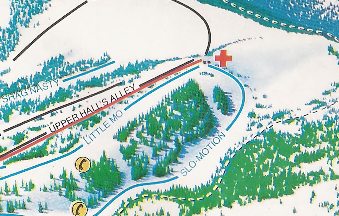 1984 MONARCH MOUNTAIN Ski Trail Map Ski Map, Ski Art, Ski Decor, Ski ...