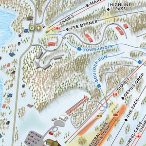 2023 WISP RESORT Ski Trail Map - Ski Home Decor, Ski Lodge Wall Decor ...