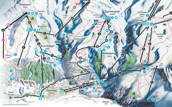 Zermatt Hiking Map