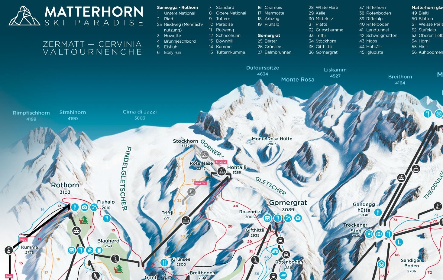 2021 ZERMATT Ski Resort - Ski Trail Map - Ski Home Decor, Ski Lodge ...