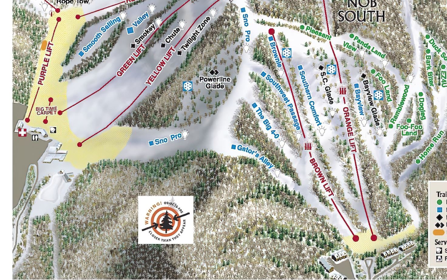 2024 NUB'S NOB Resort Ski Trail Map - Ski Home Decor, Ski Lodge Wall ...