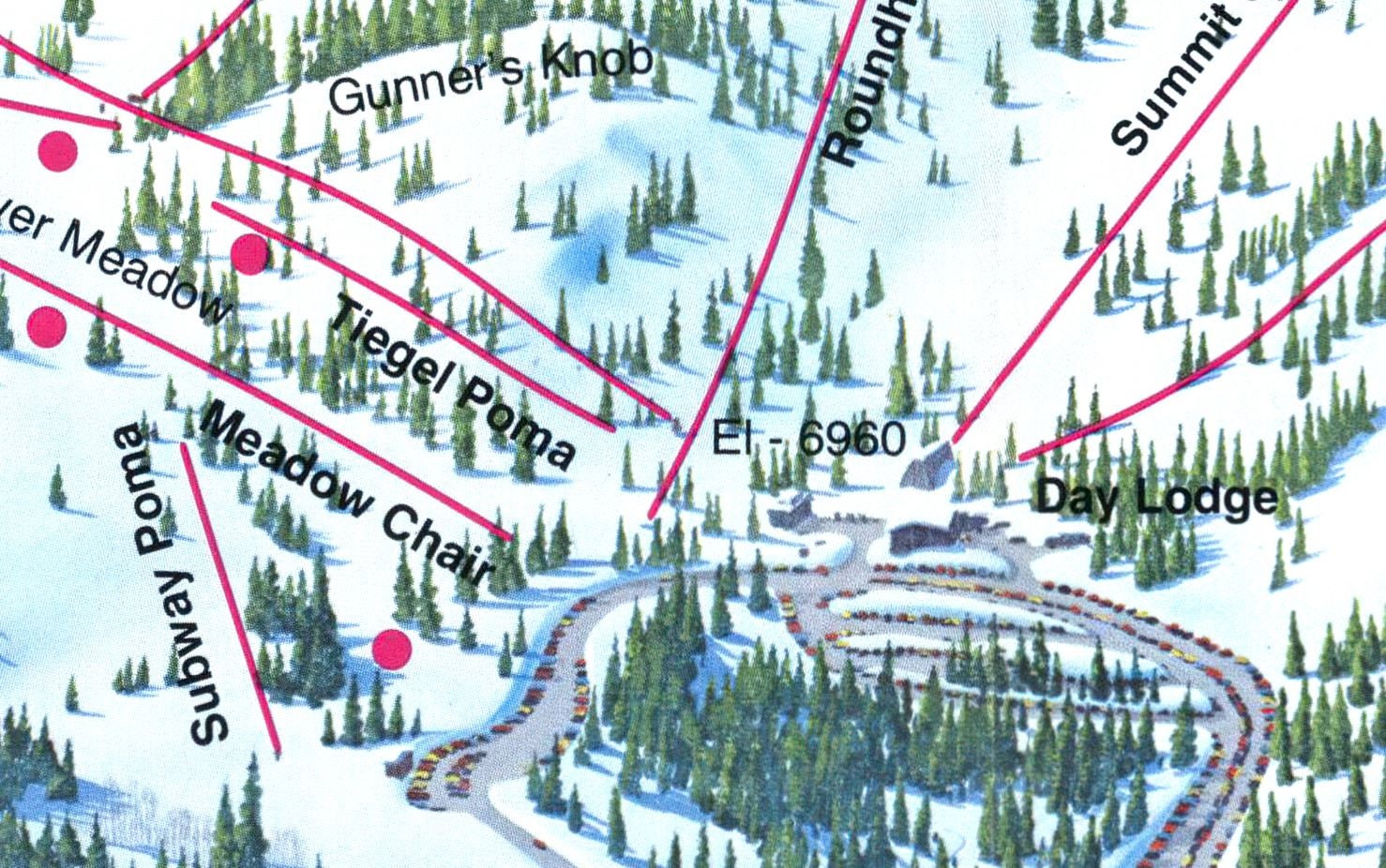 1974 ALPINE MEADOWS Ski Trail Map Ski Home Decor, Ski Lodge Wall Decor ...