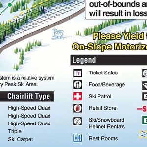 2021 TERRY PEAK Ski Trail Map - Ski Home Decor, Ski Lodge Wall Decor ...
