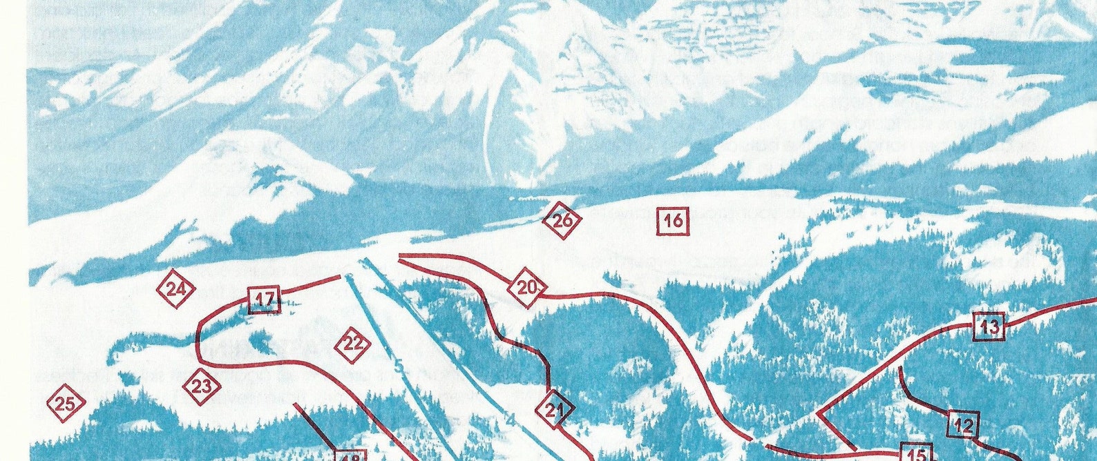 1982 WOLF CREEK Ski Area Ski Trail Map - Ski Home Decor, Ski Lodge Wall ...