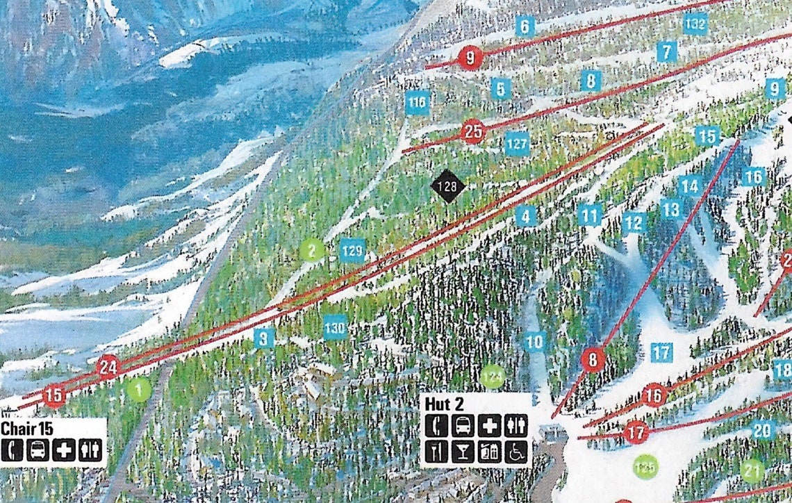 1986 MAMMOTH MOUNTAIN Ski Trail Map Ski Map, Ski Art, Ski Decor, Ski ...