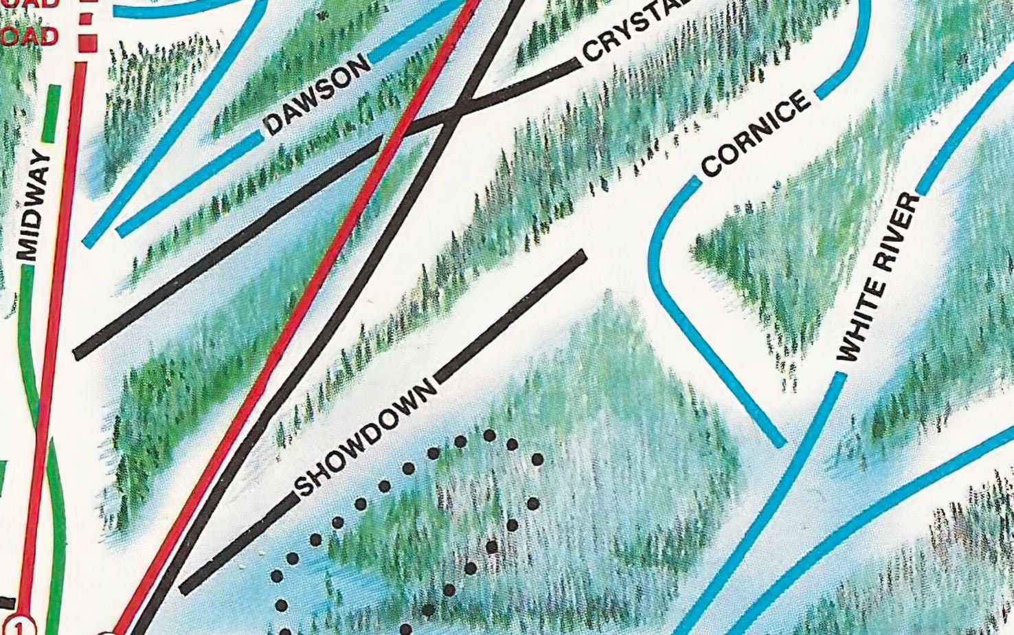 1984 SUNLIGHT MOUNTAIN RESORT Ski Trail Map Ski Home Decor, Ski Lodge ...