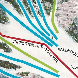 1984 GRANBY RANCH Ski Trail Map - Ski Home Decor, Ski Lodge Wall Decor ...