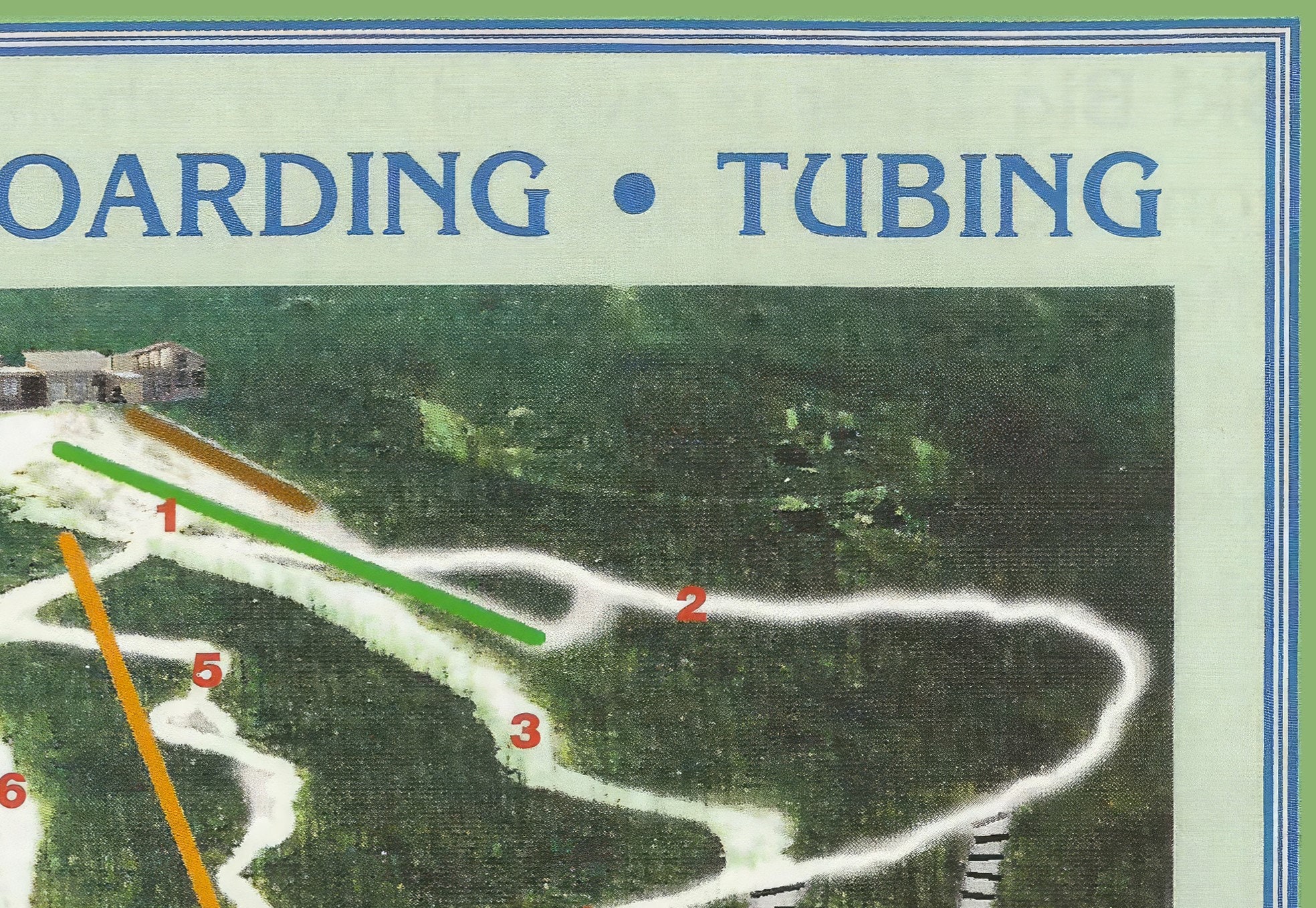 1990 SKI BIG BEAR Ski Trail Map Masthope, P.A. ski Home Decor, Ski ...