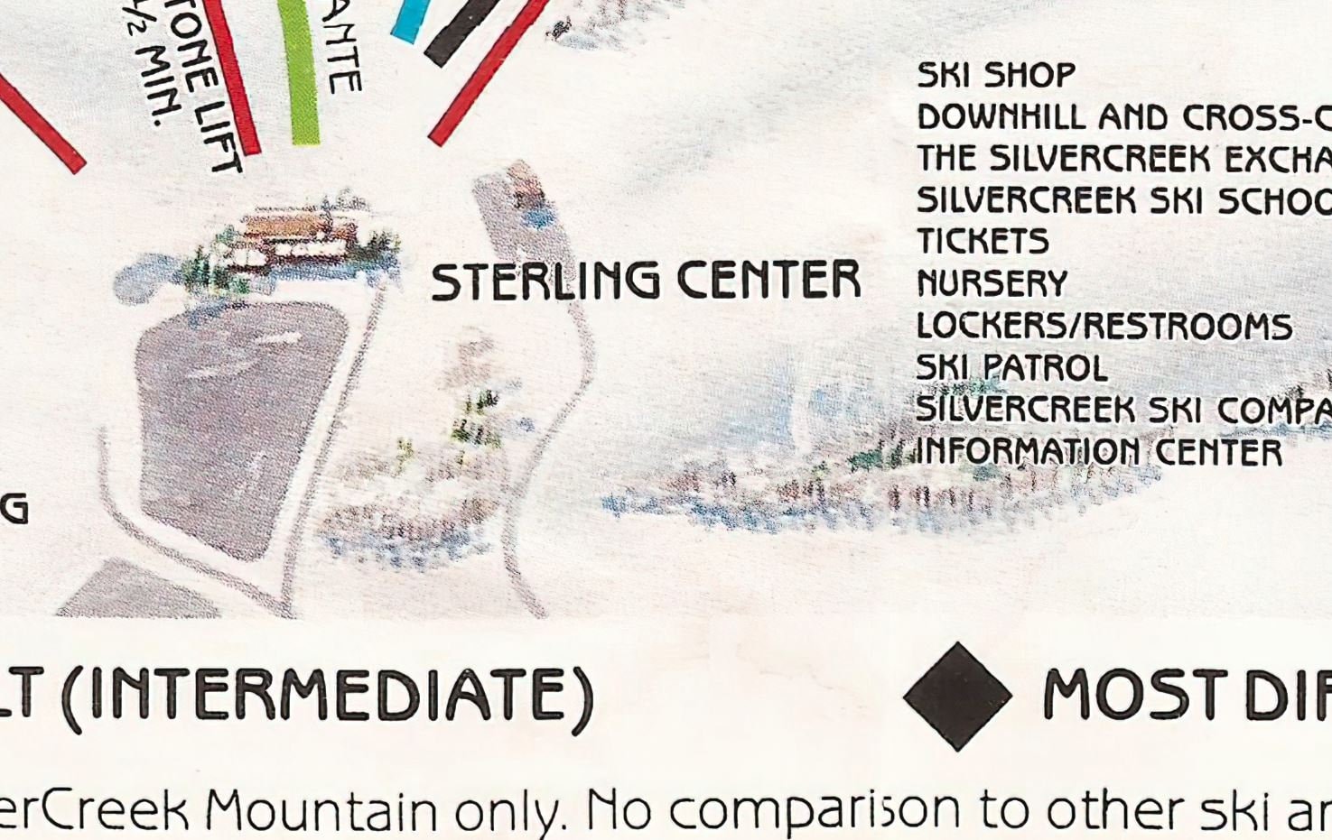 1984 GRANBY RANCH Ski Trail Map Ski Home Decor, Ski Lodge Wall Decor ...